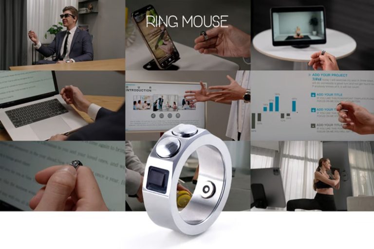 チタニウム製／ステンレス製が選べる指輪型マウス「Ring Mouse」 | Gadget Gate
